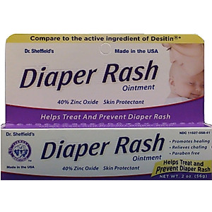 Diaper Rash Ointment to Prevent and Treat Diaper Rash Generic for Desitin Maximum Strength 40% Zinc Oxide 2 oz. per Tube Pack of 2