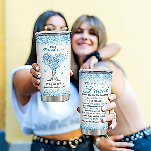 Vutieso Friend Gifts, Gifts For Best Friends Women, Friend Gift Tumbler 20oz, Best Friend Birthday Gifts, Bestie Gifts, Friendship Gifts, Gifts For Friends, Soul Sister Gifts For Women, Bff Gifts