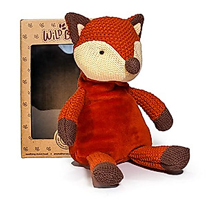 WILD BABY Fox Stuffed Animal - Heatable Microwavable Plush Pal with Aromatherapy Lavender Scent for Kids - Fox Plush 12"