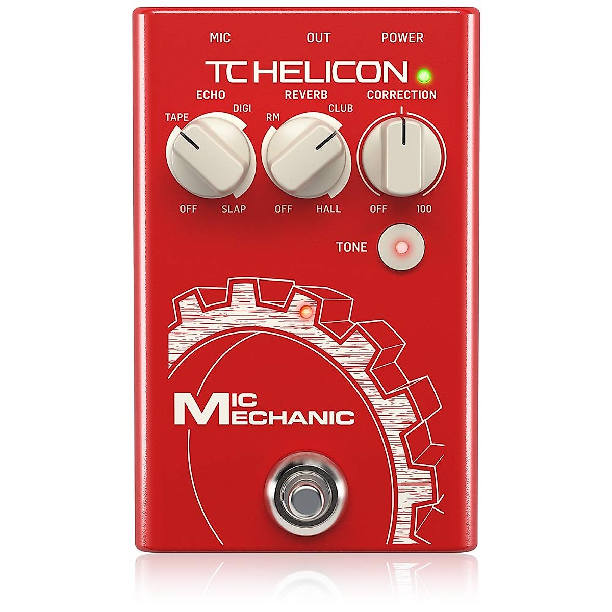 TC-Helicon TC Helicon MIC MECHANIC 2 Ultra-Simple Battery-Powered Vocal Effects Stompbox with Reverb, Echo and Pitch Correction