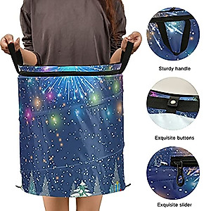 Christmas Tree Snowman Pop Up Laundry Hamper Collapsible with Lid Dirty Clothes Hamper Laundry Basket Clothes Toy Books Organizer for Home, Kids Toy, Laundry Room