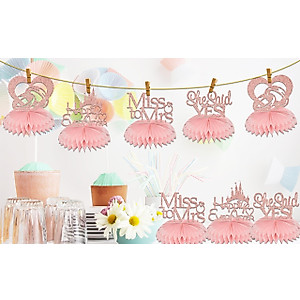 8 Pcs Bridal Shower Honeycomb Centerpieces Bridal Shower Table Decorations Bridal Party Decorations Bachelorette Party Decor Supplies Rose Gold