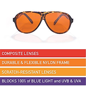 BluBlocker, Demi-Tortoise Original Aviator Sunglasses with Scratch Resistant Lens | Blocks 100% of Blue Light and UVA & UVB Rays | Retro | Gender Neutral - for Men, Women & Everyone | 2725K |