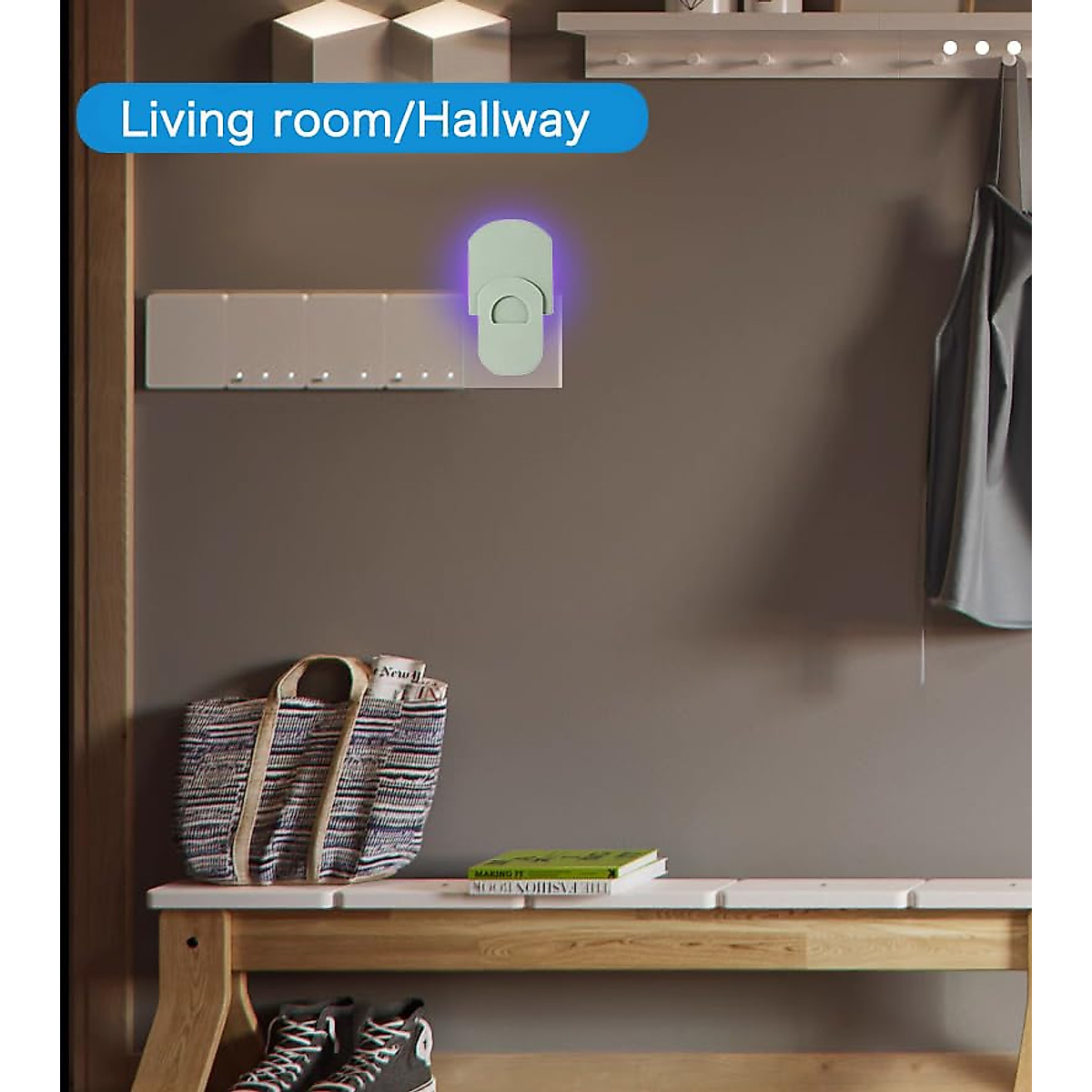 Flying Insect Trap, Fruit Fly Traps for Indoors, Plug in Gnat Traps for House Indoor Safe Non-Toxic UV Light Attractant Insect Traps Indoor with 10 Sticky Pad for Flies, Gnats, Moths, Mosquitoes