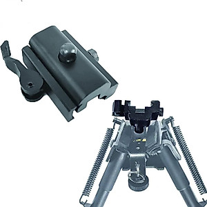 360 Tacitcal MLok Bipod Mount Aluminium Low Profile Harris -Style Stud bipod Adapter Black (Pack of 2 - Quick Release Sling Studs)