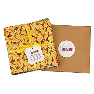 Soimoi Batik Print Precut 5-inch Cotton Fabric Quilting Squares Charm Pack DIY Patchwork Sewing Craft