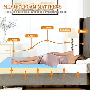 Turnkey Mattress Gel Memory Foam Bed Mattress in a Box with Breathable Washable Cover