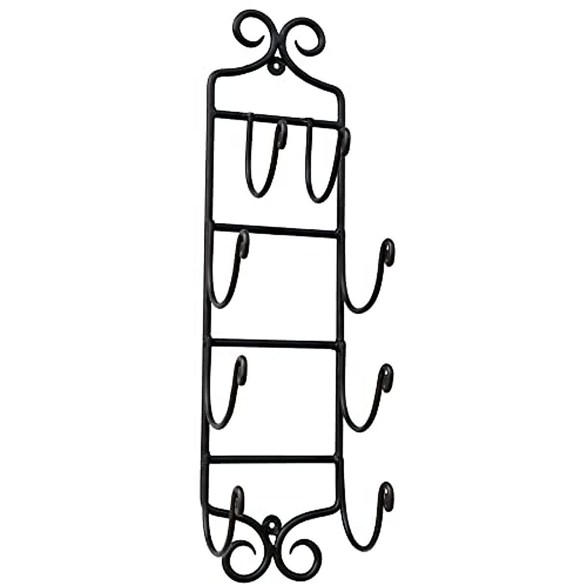 Towel Rack Wall Mounted, Bathroom Decor, Metal Towel & Wine Rack Holder, Storage Shelf for Bath Cloths, Small/Large Towels, Yoga Mat, Foam Roller, Washcloths, Hats, Decor (Black) by The Metal Magician