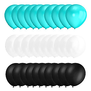 Teal Graduation Party Decorations 2024/Teal Turquoise Black Balloons/Teal Black Graduation Decorations 2024 30pcs Balloons Breakfast Turquoise Black Birthday Decorations Bridal Shower