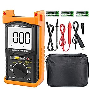 BTMETER BT-6688B Megohmmeter 200 Gig Ohm Digital Insulation Resistance Tester, 500V/1kV/2.5kV/5kV Test Voltage, Auto Ranging, Backlight Display