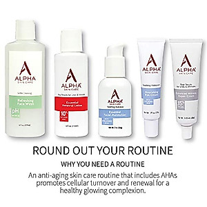 Alpha Skin Care Revitalizing Body Lotion with 12% Glycolic AHA, Simple and Effective Multi-Purpose Daily Moisturizer Hydrates and Exfoliates with Acne Treatment, Anti-Aging, Smoothing Properties