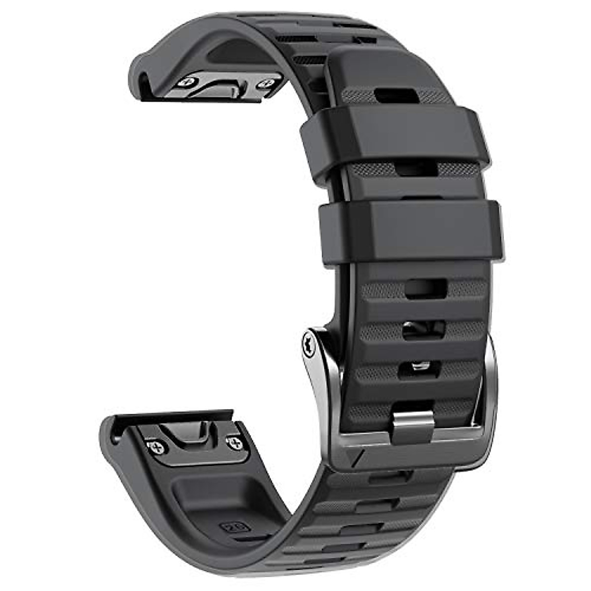 ANCOOL Compatible with Fenix 6X/7X Band 26mm Easy-fit Soft Silicone Watch Band Replacement for Fenix 5X/Fenix 5X Plus/Fenix 3/Fenix 6X Pro/Descent Descent MK2i Smartwatches (Black)