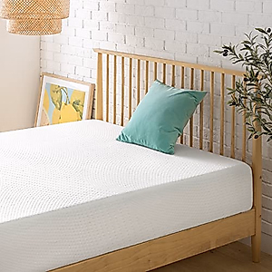 Zinus 10 Inch Green Tea Essential Memory FoamMattress/Bed-in-a-Box/AffordableMattress/CertiPUR-US Certified, King,White