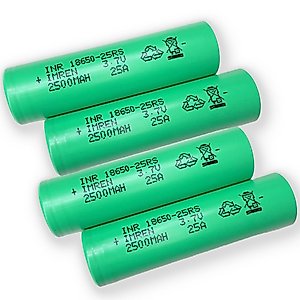 Imren 4PCS 3.7 Volt Battery Replacement Battery Genuine2500 mAh Battery Flat Top Battery