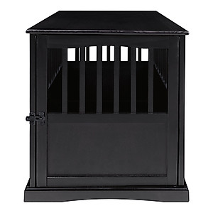 Casual Home Wooden Large Pet Crate, End Table, (Black, 24"W x 36.5"D x 29.25"H)
