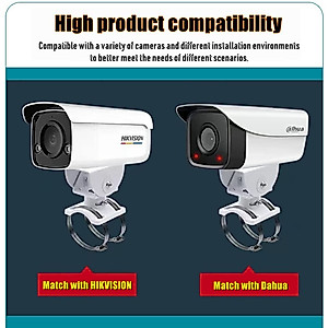 BeElion Aluminum Alloy Surveillance Camera Horizontal Vertical Pole Mount Kit, Wall Mounting Bracket for CCTV Security Camera PTZ Dome Vertical Pole Mounting Bracket