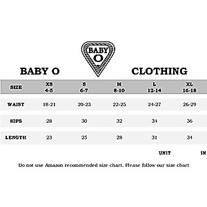 Baby'O Girl's Kids Ankle Length Long Denim Jeans 5 Tiered Skirt for 4 to 18 Years Old (Large, Stonewash)