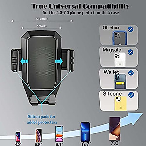 WUITIN Truck Phone Holder Mount,Car Phone Holder,Dashboard Windshield Phone Holder 16.9 inch Long Arm,Super Suction Cup Compatible with Pickup Truck,Commercial Truck and All Phone