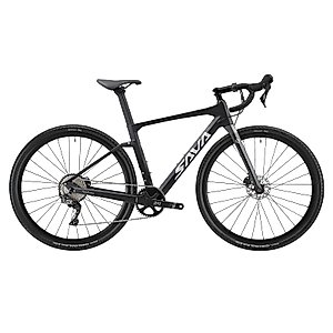 SAVADECK Carbon Gravel Road Bike,T800 Carbon Gravel Dis Brake Bicycle with Professional Adventure GRX600 11 Speed Groupset and Extra Wide Tires 700CX40C for Various Road.(Black 54cm)