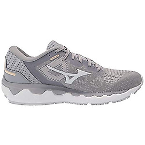 Mizuno Women's Horizon 5 Running Shoe, Silver Filgre-Barly Blue, 8.5