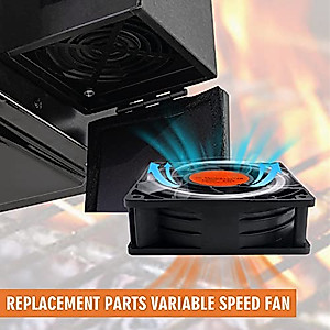 Upgraded Precision Control Fan Replacement for Char-Griller Gravity Fed 980 Charcoal Grill, 3800RPM Turbo Fan Helps Grill Reach Set Temperature Quickly (120mm)