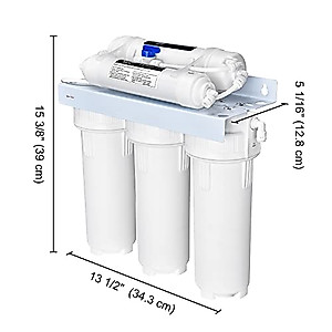 Yescom Water Filter System Ultra-Filtration 5-Stage Under Sink UF Water Purification with Faucet Home Kitchen Hollow Fiber Purifier Kit