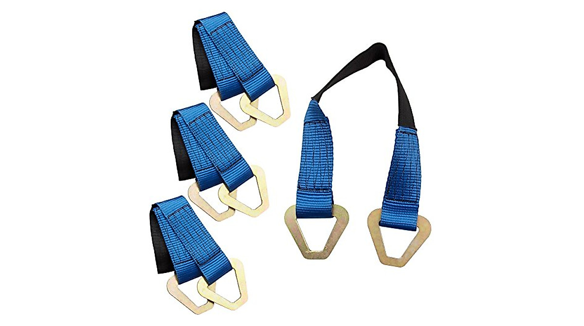 Heavy Duty 4 Pack 2x24 Axle Straps for Vehicle Transport