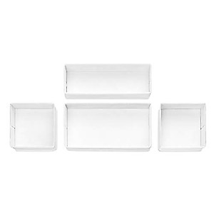 Whitmor Set of 4-White Drawer Organizer