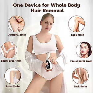IPL Hair Removal Device,990,000 Flashes Laser Hair Removal for Women and Men,Painless and Durable,Easy Home Use Hair Removal for Body,Face,Bikini Zone