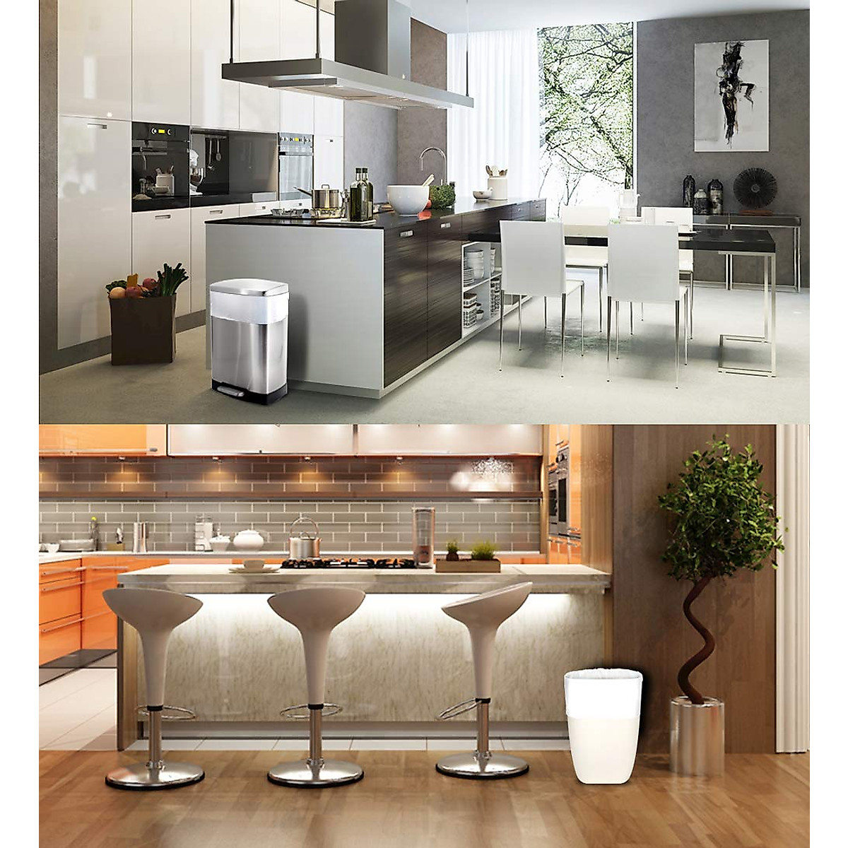 Clear Medium Garbage Bags – FORID 8 Gallon Trash Bags 30 Liter Wastebasket Bin Liners 220 Count Plastic Trash Bags for Bathroom Bedroom Office Trash Can