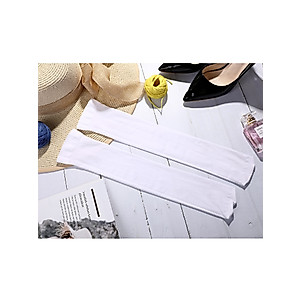 SATINIOR Women Knee High Boot Socks Halloween Cosplay Stockings for Girl Festival Party(Large,White)