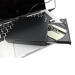 SANOXY Slim USB 2.0 External Portable 24x CD-Rw.8xDVD 24xcd-ROM USB Combo DRIVE-USB2-CDDVDCOMBO (Black)