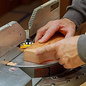 KOWOOD Tongue and Groove Set of 2 Pieces 1/2 Inch Shank Router Bit Set 3 Teeth Adjustable T Shape Wood Milling Cutter