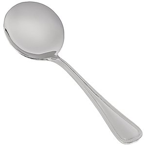 Winco Deluxe Pearl 12-Piece Bouillon Spoon Set, 18-8 Stainless Steel