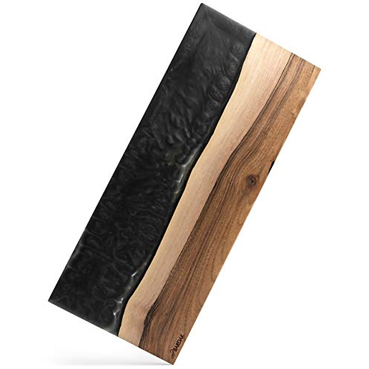 BARDAK Large Luxury Wooden Cheese Board, Charcuterie Platter & Serving Tray, Handmade Wine & Cheese Board Gift, Housewarming Gifts for Couples, Unique Wood Epoxy River Board