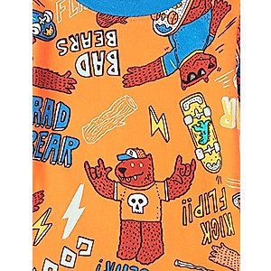 Amazon Essentials Boys' Snug-fit Cotton Pajamas Sleepwear Sets (Previously Spotted Zebra), Pack of 3, Bear Print, 8