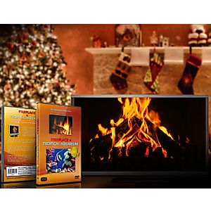 DVD Ambiance - Cheminée et Aquarium Tropical, 2 heures de vidéo d'atmosphère HD en boucles de 25 minutes
