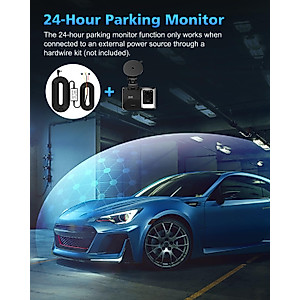 SUVCON Dash Cam Front and Rear 2K, Black