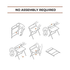 SOFSYS Modern Folding Desk for Small Space, Computer Gaming, Writing, Student and Home Office Organization, Industrial Metal Frame with Premium Desktop Surfaces, Oak/White