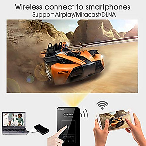 Mini Projector, Touchpad, Auto Keystone Correction, Pocket-Sized DLP Portable Projector ,Android 7.1, 5000 Ah Battery