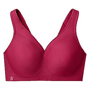 Glamorise Full Figure Plus Size MagicLift Seamless Sports Bra Wirefree #1006 Ruby Red