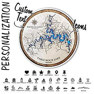 Personalized Gifts Wood Map Custom Lake Map Custom Map Gift Lake Gift Lake House Decor 5th Anniversary Gifts Wood Anniversary Gift Fifth Anniversary Gifts 5 Year Anniversary Gift Father's Mother's Day