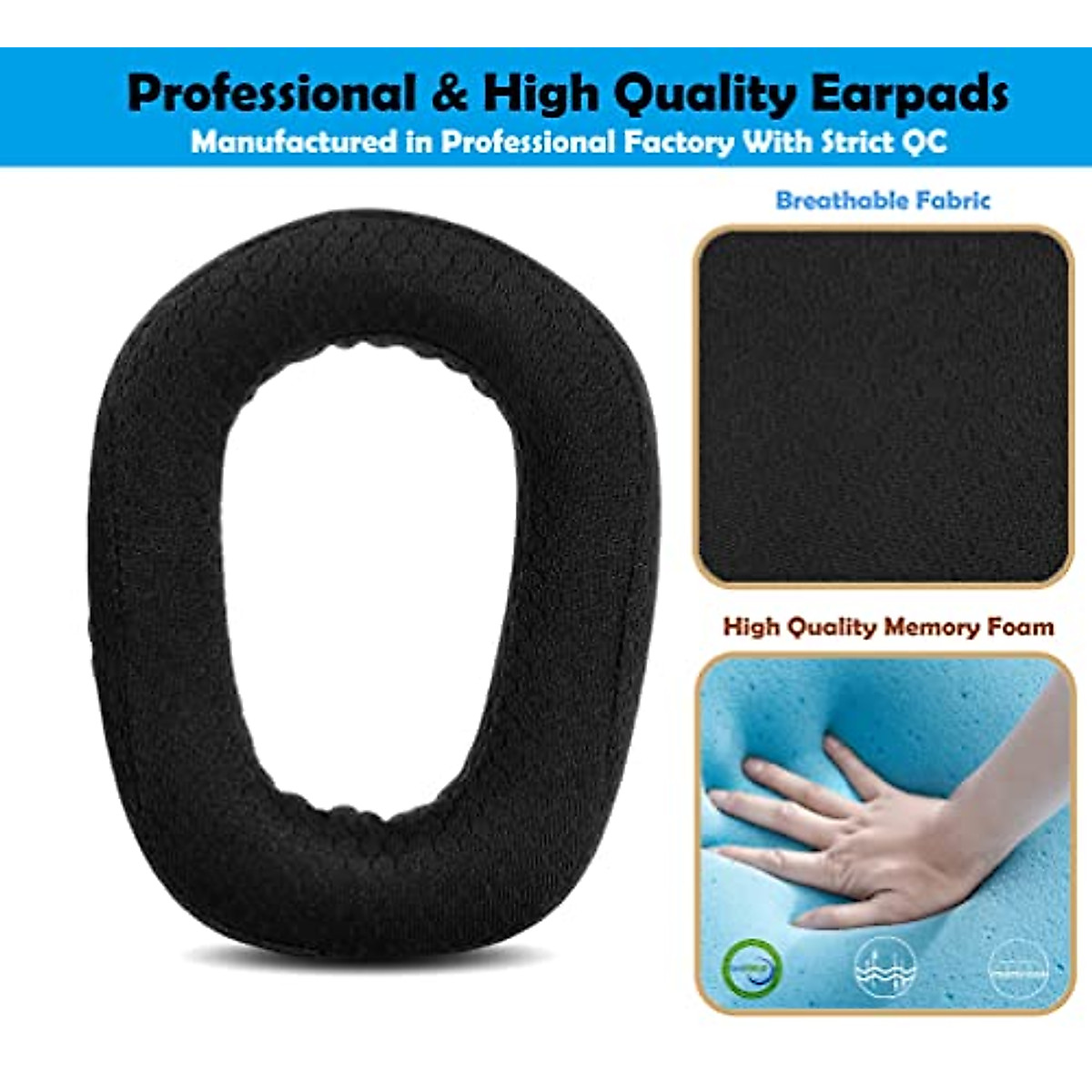 DowiTech Noise Isolation Headphone Earpads Headset Replacement Ear Pads Compatible with Logitech G435 Bluetooth Wireless Gaming Headphone