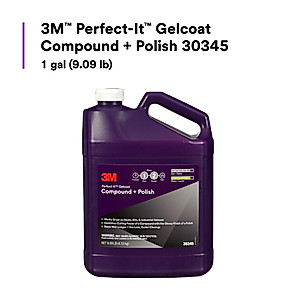 Perfect-It 3M Gelcoat Compound + Polish 30345, Professional Grade, 1 gal (9.09 lb), White