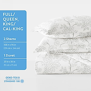 Simply Soft Duvet Cover Set Vine Patterned, Twin, Gray (SS-DUV-Vine-Twin-GR)