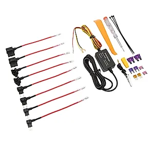 Cam Hardwire Kit with Overheating Protection for Mirror Cam GPS Radar Detector - Secure and Reliable Power Connection (Type C)