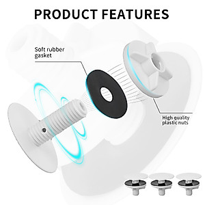 3 Pcs Sink Hole Covers Caps Faucet Hole Cover White Kitchen Sink Plug, Kitchen Sink Caps for Tap Holes Plate Stopper Cover Blanking Metal Plug, 2 Inch Faucet Cover for Kitchen Sink