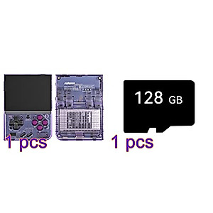 Miyoo Mini Plus Handheld Game Console, 3.5-Inch Retro Video Handheld Emulator Miyoo for Adult Kid, Cortex-A7 Processor, Support Wi-Fi Battle, 3000mAh Battery-128G Memory Card