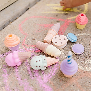 Melissa & Doug Ice Cream & Cake Chalk Set - Arts And Crafts For Kids, Sidewalk Chalk For Kids Ages 3+