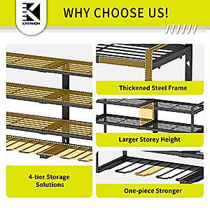 KAFAHOM Power Tool Organizer-8 Drill Holder Wall Mount,4 Layer Heavy Duty Metal Power Tool Storage Rack,Garage Tool Organizer and Storage with Screwdriver Holder/Plier Holder/Hammer Holder